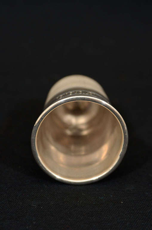 English Sterling Silver "Just A Thimble Full" Shot Cup at 1stDibs
