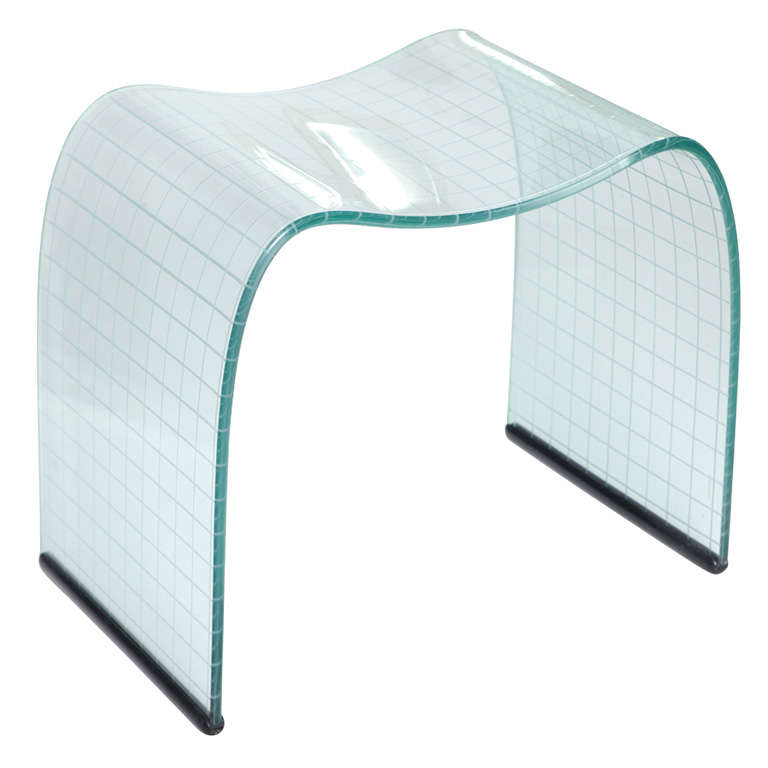 Pace Glass Stool at 1stDibs