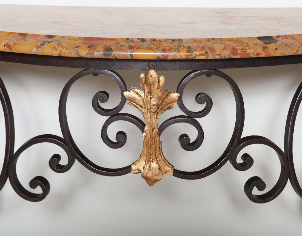 19c French Iron Console Table at 1stDibs