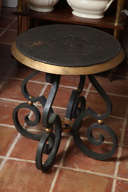 Gueridon Table With Scroll Legs For Sale at 1stDibs