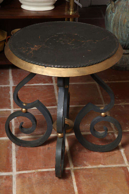 Gueridon Table With Scroll Legs For Sale at 1stDibs