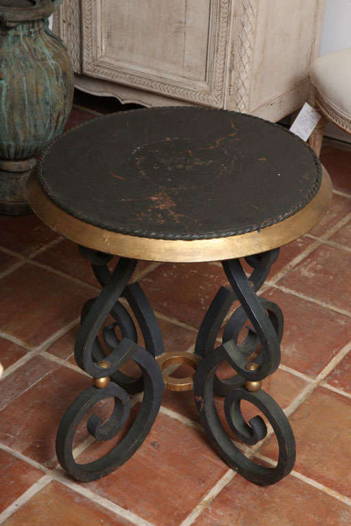 Gueridon Table With Scroll Legs For Sale at 1stDibs