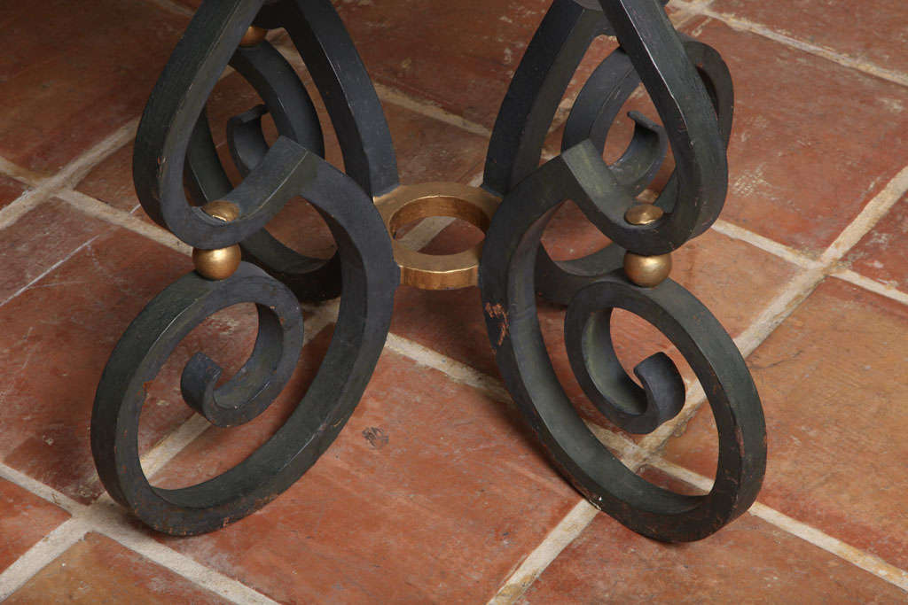 Gueridon Table With Scroll Legs For Sale at 1stDibs