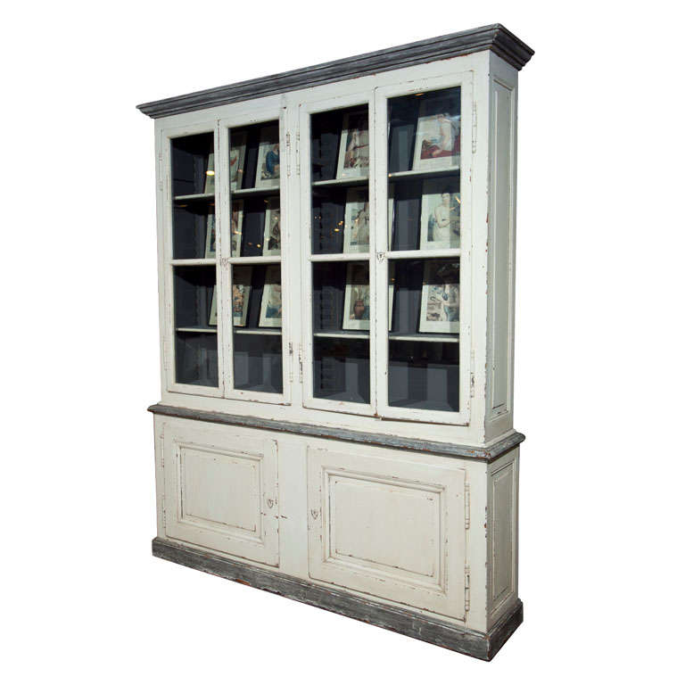 French painted pine bookcase made from painted reclaimed pine at ...