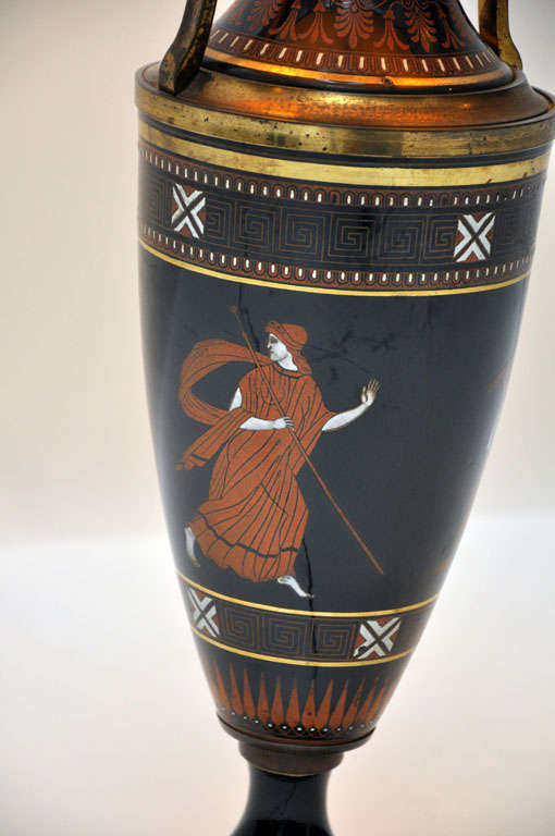 Pair of Greek Urn Table Lamps For Sale at 1stDibs