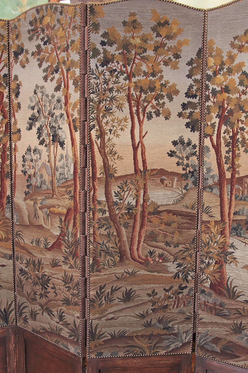 19th Century Tapestry Screen at 1stDibs