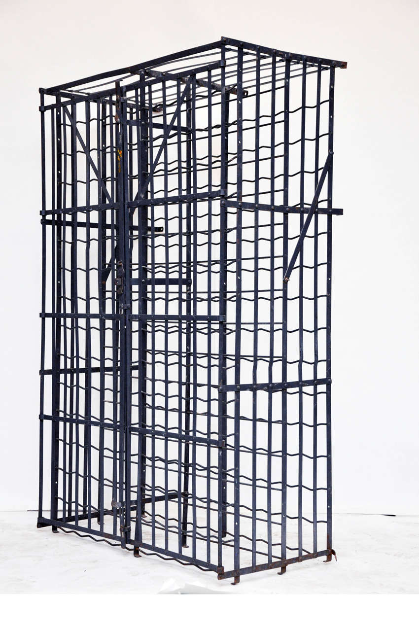 Iron Wine Cage or Wine Safe, Rigidix Déposé, France, 1930 at 1stDibs ...