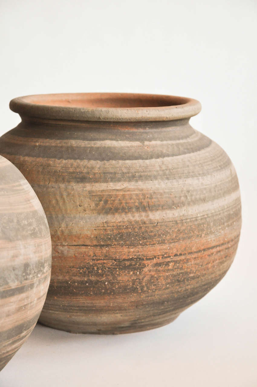 Pair of Handmade Early 20th Century Cantonese Ceramic Pots at 1stDibs