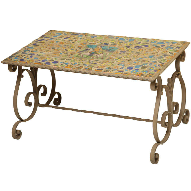 Persian Tile Coffee Or Side Table at 1stDibs