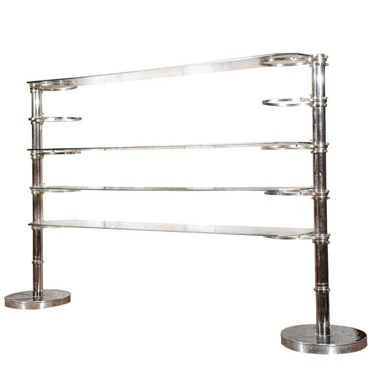 Glass and Chrome Art Deco Store Display For Sale at 1stDibs