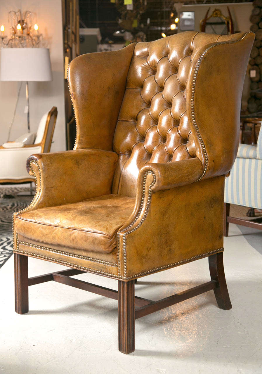 1920's Leather Wingback Chair at 1stDibs | 1920 wingback chair, 1920s ...