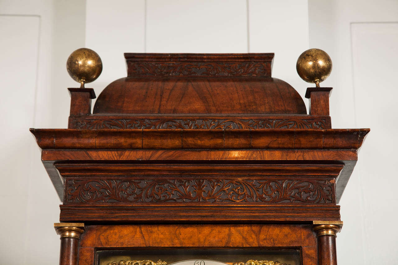 18th Century Antique Walnut Longcase Clock by Daniel Delander of London ...