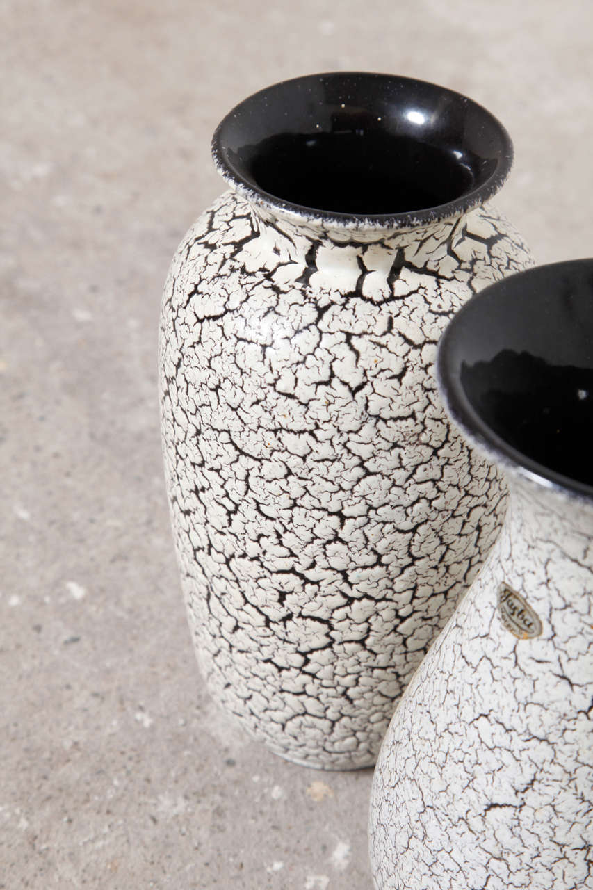 Group of Modernist Jasba Craquelé Ceramic Vases at 1stDibs