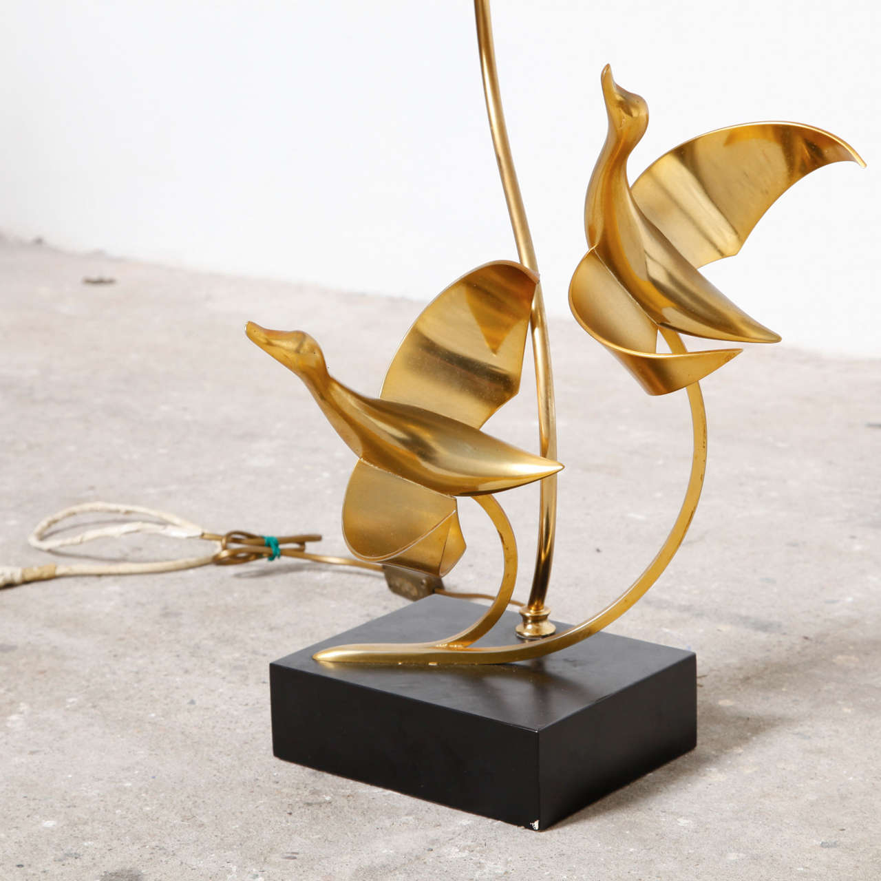 Brass Table Lamp with Flying Birds, Italy For Sale at 1stDibs | brass ...