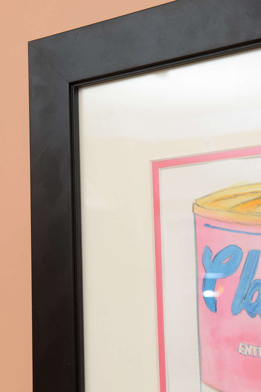 Original Pair of Watercolors by Victoria Fuller 2005, "Pink and Blue ...