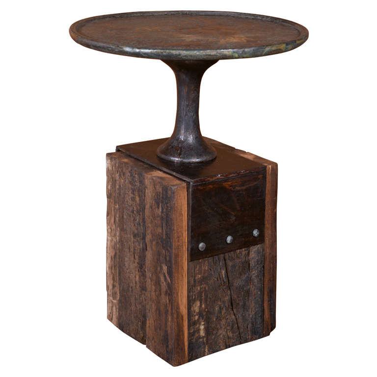 Anvil Oval End Table at 1stDibs