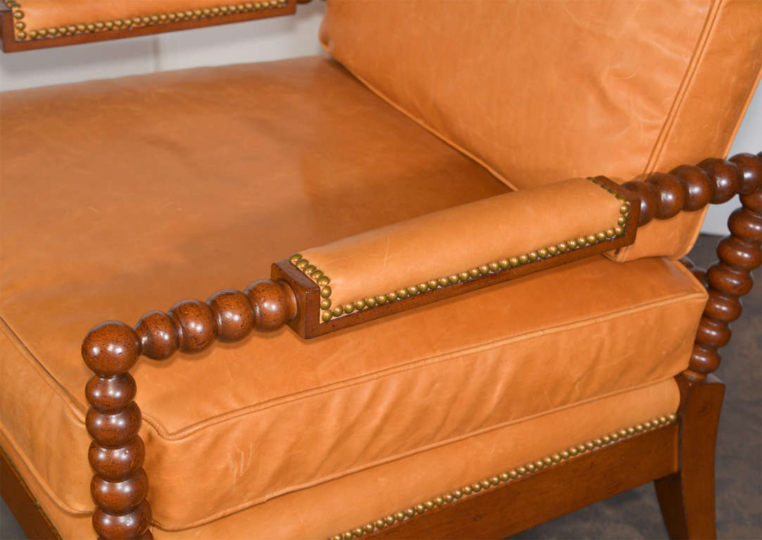Wesley Hall Leather Chair at 1stDibs