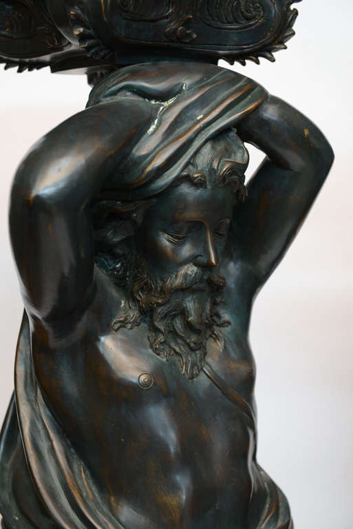 Pair Neo Classical Cast Bronze Pedestal Statue at 1stDibs