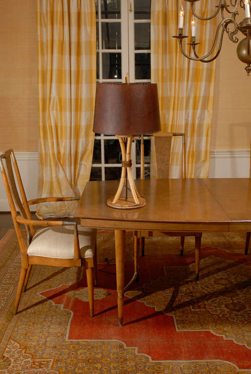 Surviving Pair of Rattan and Rush Lamps in the Style of Paul Frankl ...