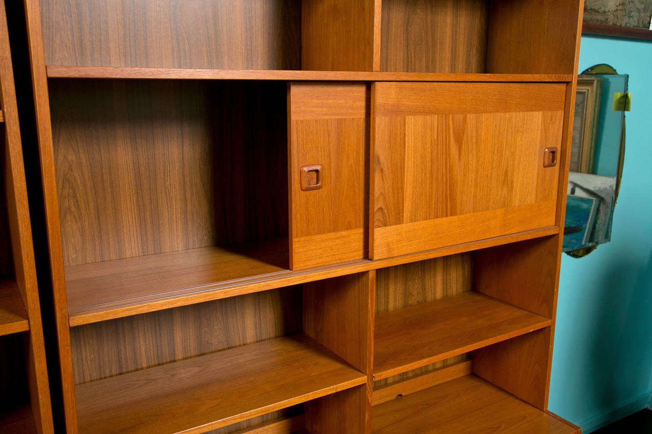 Mid Century Danish Modern Teak Wall Units by Domino Mobler at 1stDibs ...