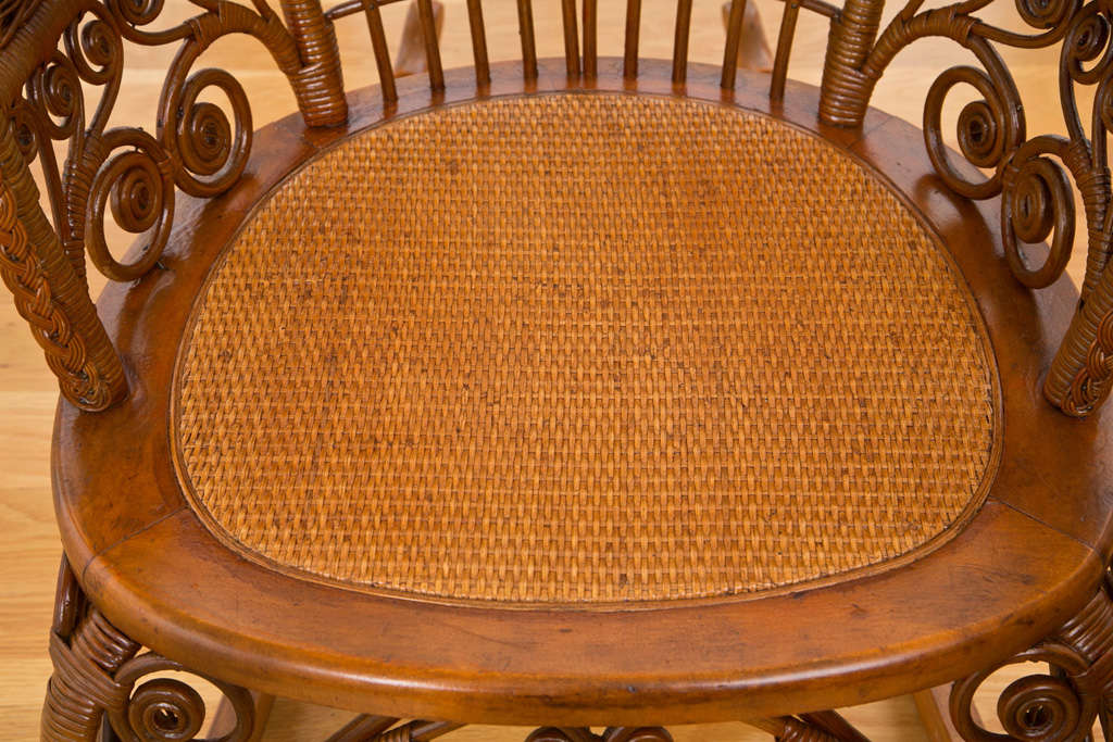Antique Victorian Wicker Rocker at 1stDibs | antique wicker rocking ...