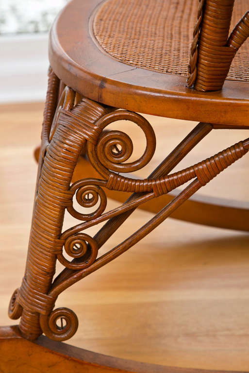 Antique Victorian Wicker Rocker at 1stDibs | antique wicker rocking ...