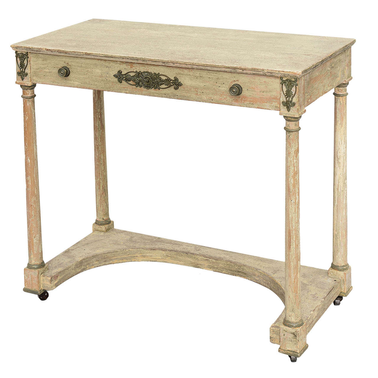 French Empire Style Gilded Console Table at 1stDibs