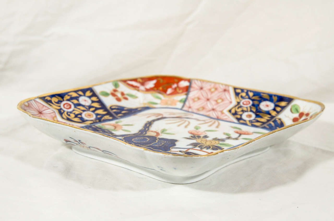 Pair of Imari Inspired Rock and Tree Pattern Square Dishes at 1stDibs