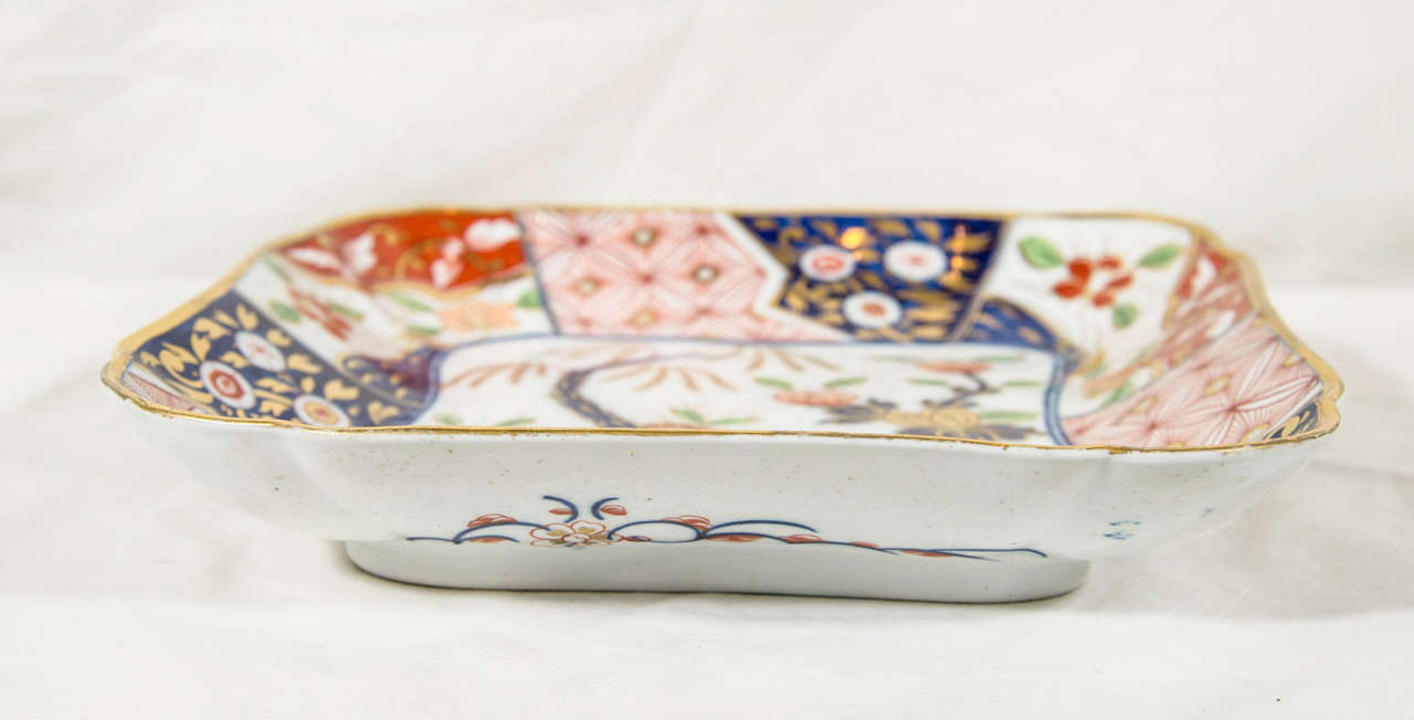 Pair of Imari Inspired Rock and Tree Pattern Square Dishes at 1stDibs
