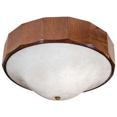 An Alabaster Flush-Mounted Ceiling Fixture at 1stDibs