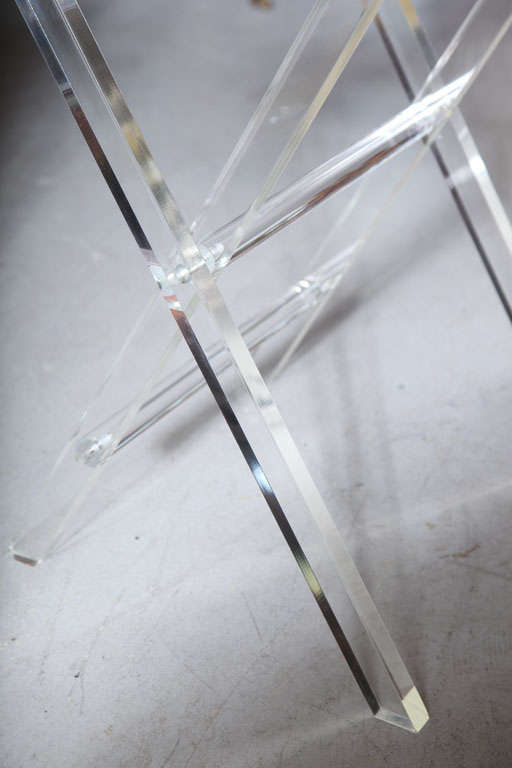 Fabulous Set of Lucite Tray Tables on Stand at 1stDibs