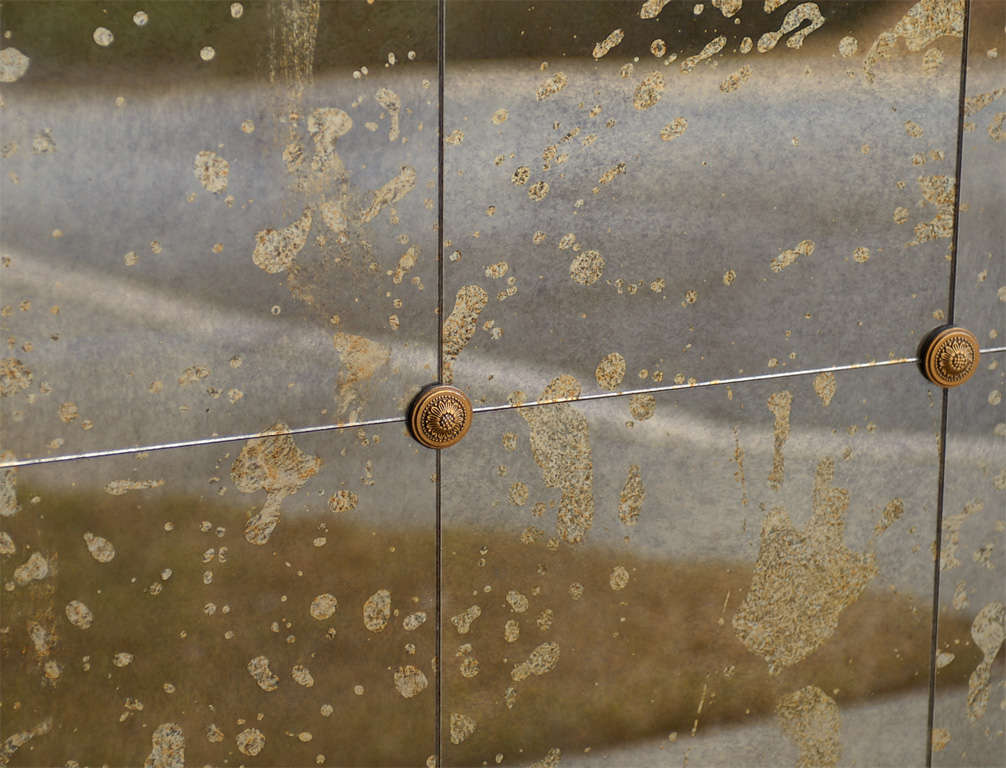 20thc Large Distressed Mirror With Rosette Detail at 1stDibs | mirror ...