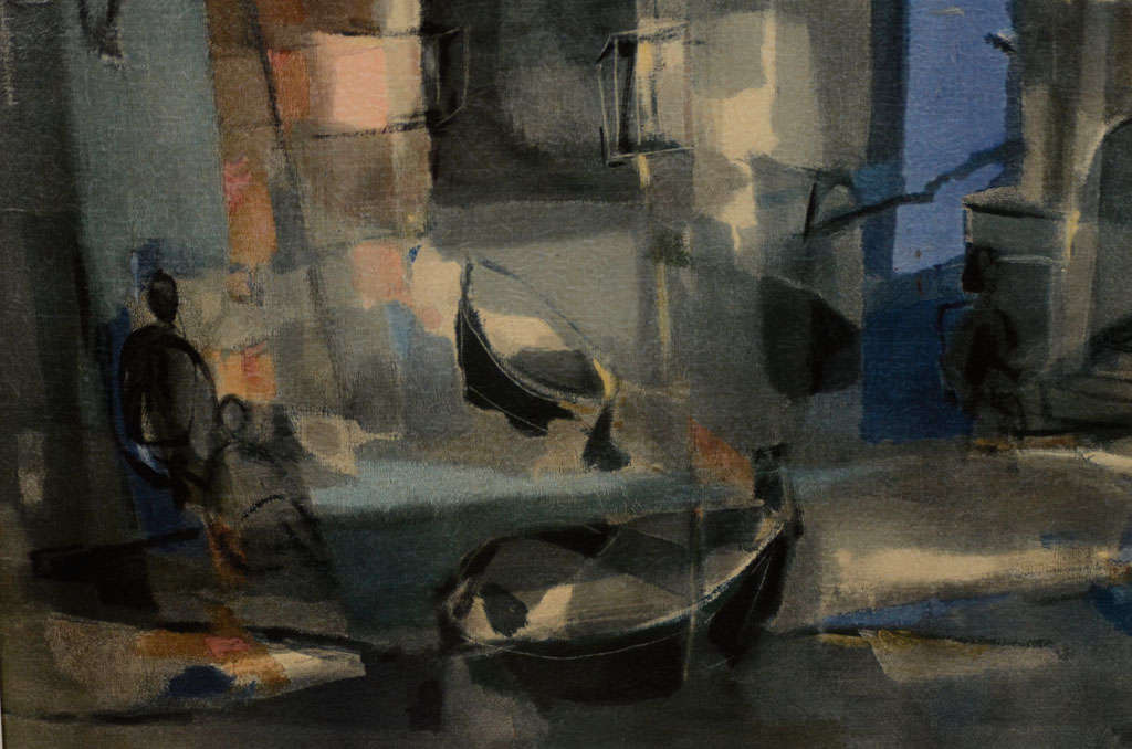 Marcel Mouly "Street In Spain" Abstract Transfer on Board at 1stDibs ...
