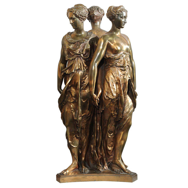 Monumental Bronze of The Three Graces at 1stDibs