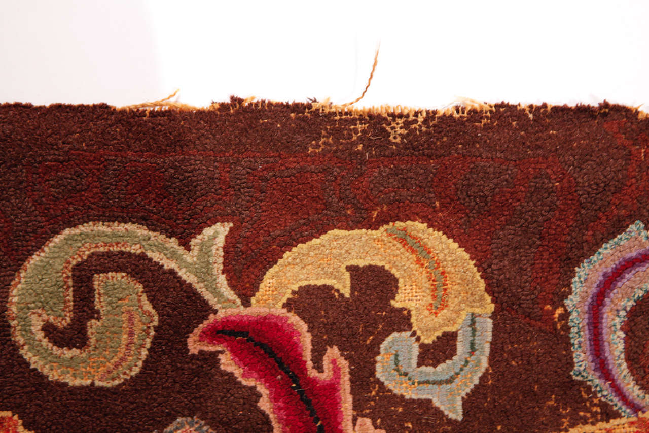 Early American Hooked Floral Rug, 1880's For Sale at 1stDibs | early ...