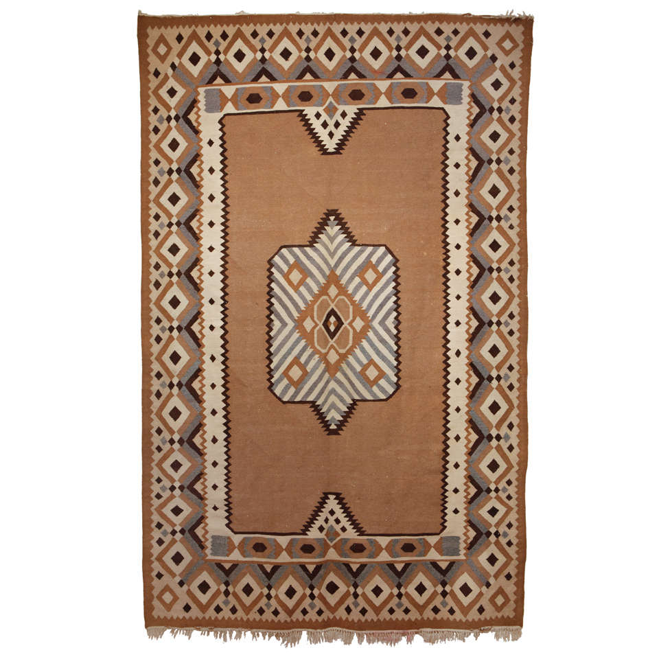 Rare Antique Ukrainian Pile Rug With Floral Garlands in the St ...