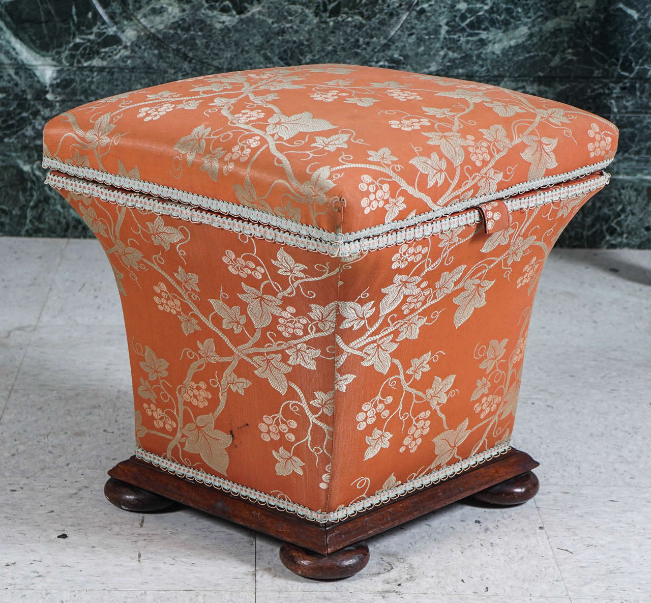 Victorian Period Mahogany Storage Ottoman at 1stDibs