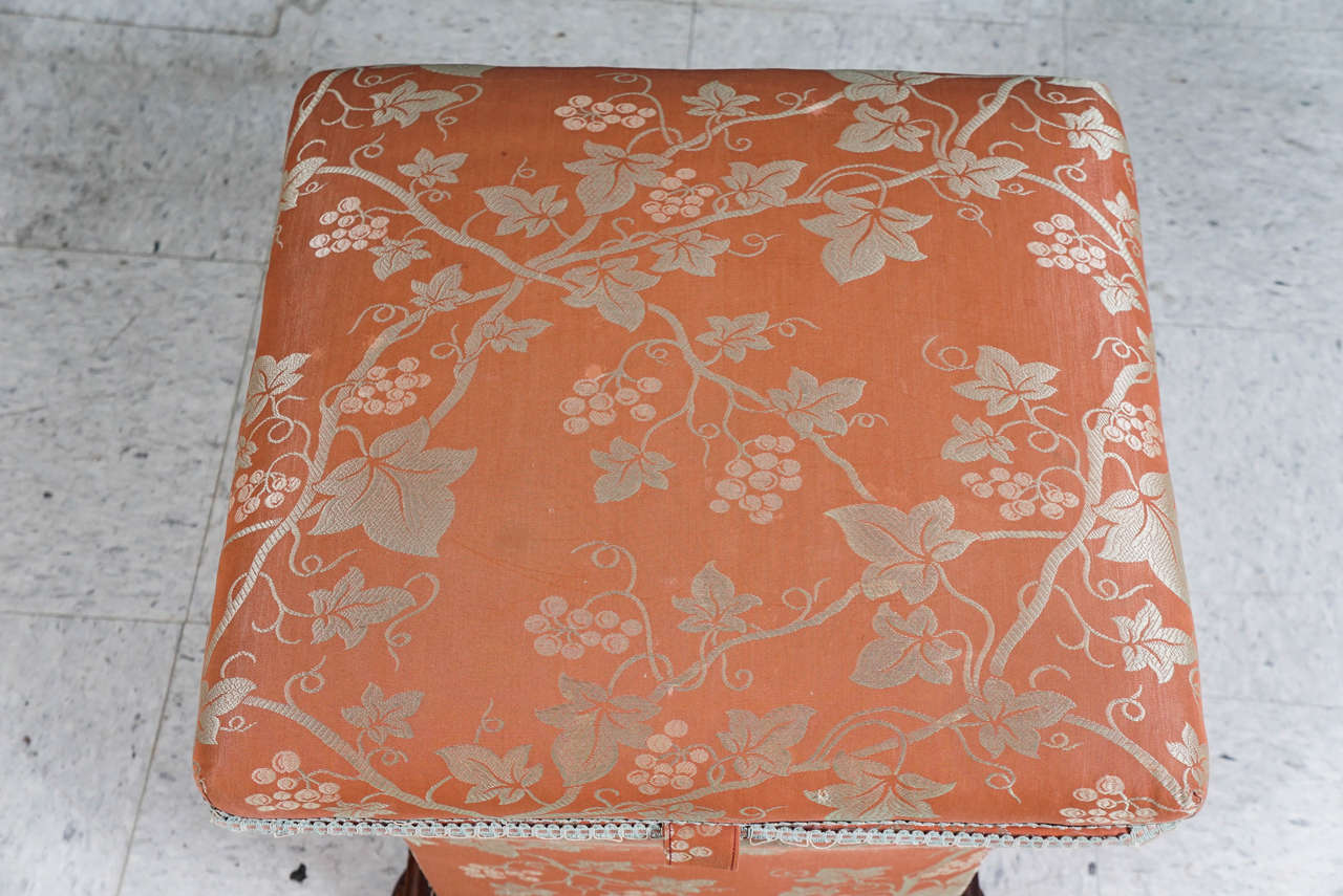 Victorian Period Mahogany Storage Ottoman at 1stDibs