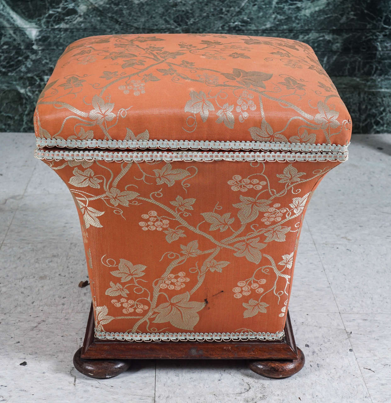 Victorian Period Mahogany Storage Ottoman at 1stDibs