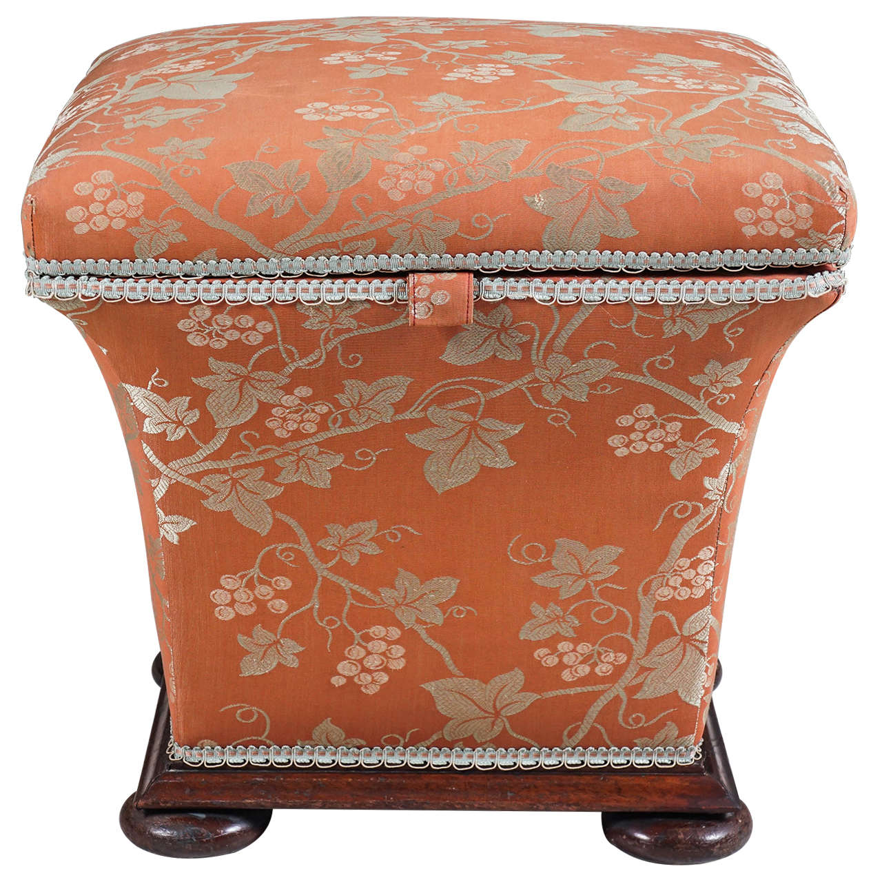 Victorian Period Mahogany Storage Ottoman at 1stDibs