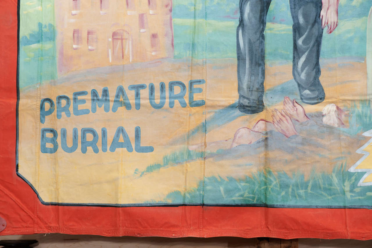 Premature Burial banner by Fred G Johnson at 1stDibs