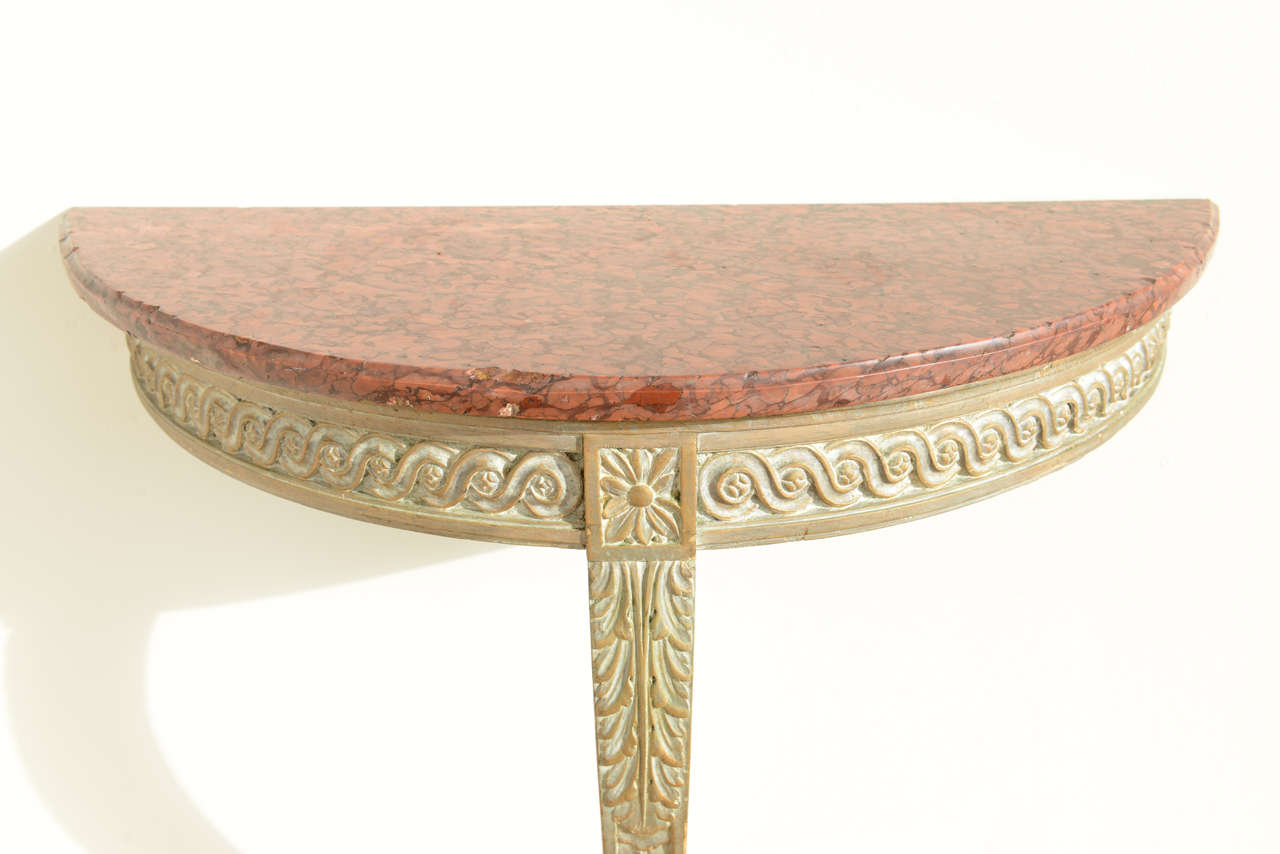 Wall Mounting 19c. Demilune Console Table at 1stDibs | wall mounted ...