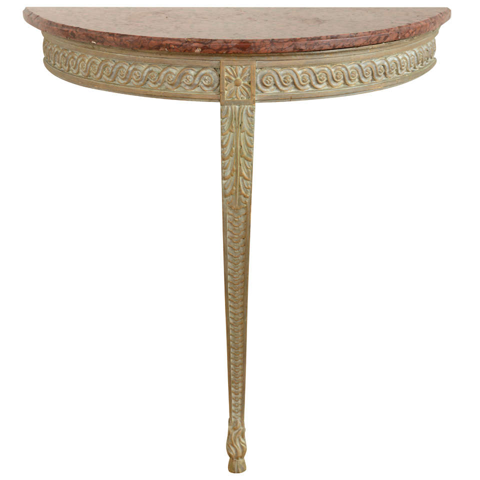 Wall Mounting 19c. Demilune Console Table at 1stDibs | wall mounted ...