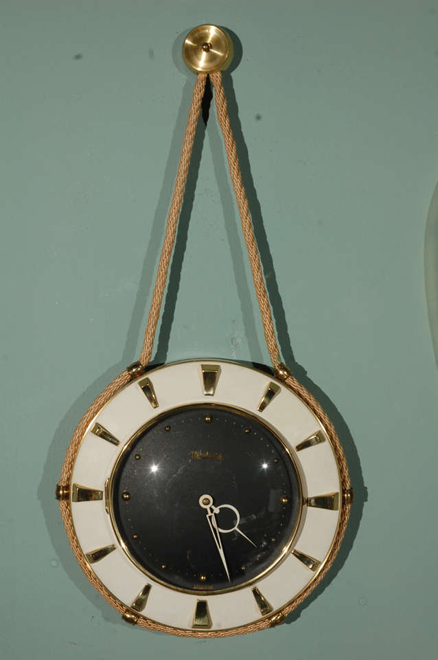 German Rope Wall Clock at 1stDibs