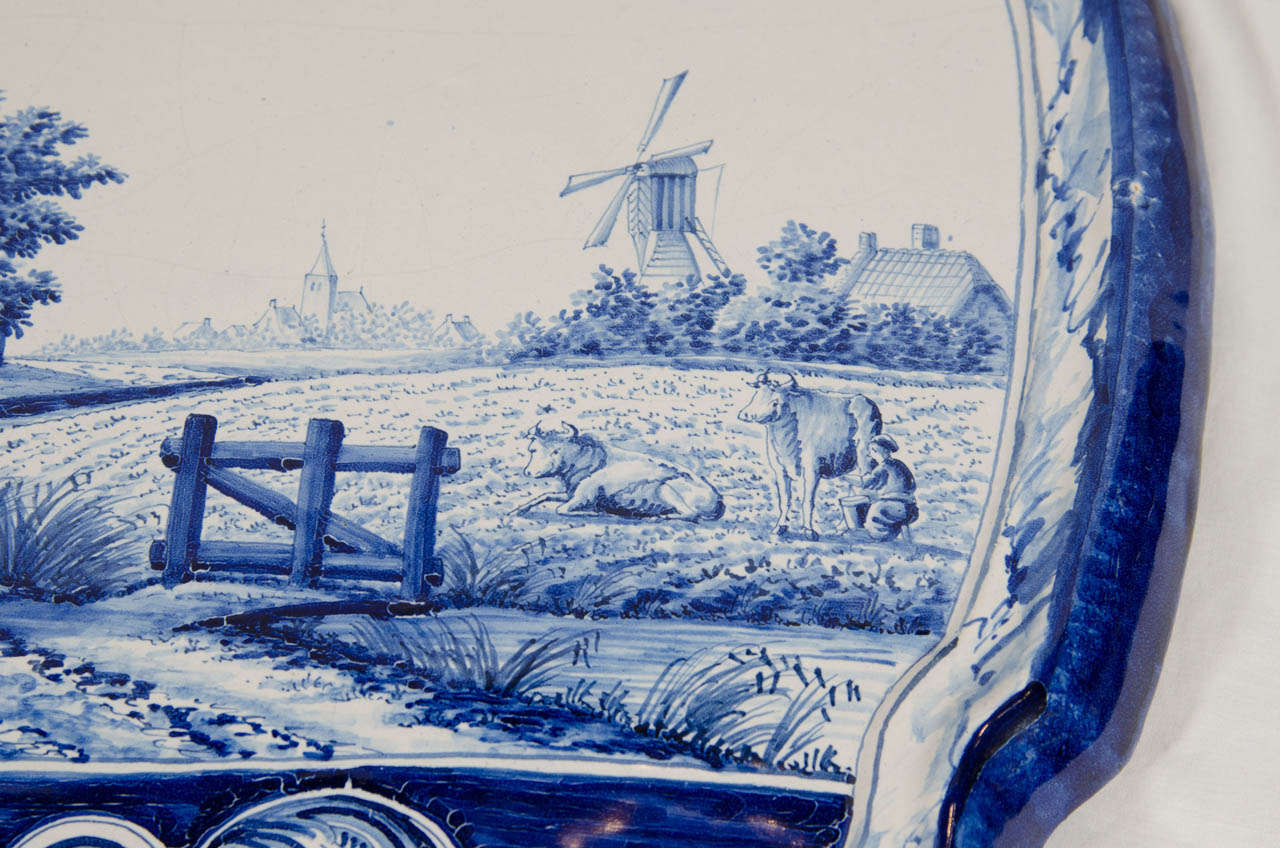 A Large Blue and White Dutch Delft Wall Plaque at 1stDibs | delft plaque