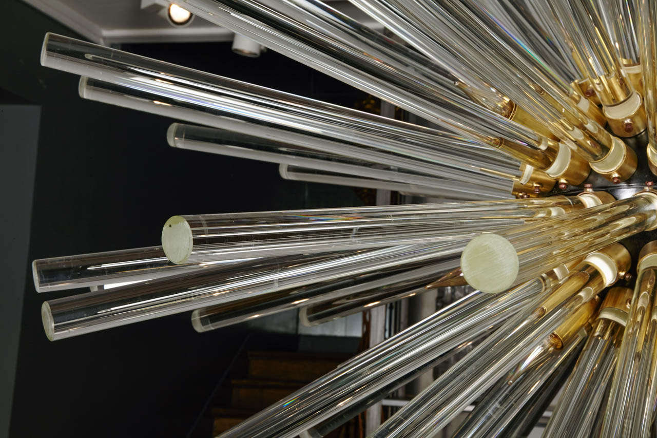 Amazing Glass Chandelier at 1stDibs