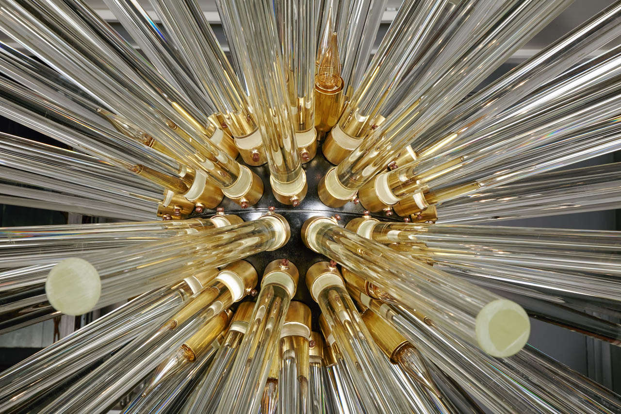 Amazing Glass Chandelier at 1stDibs