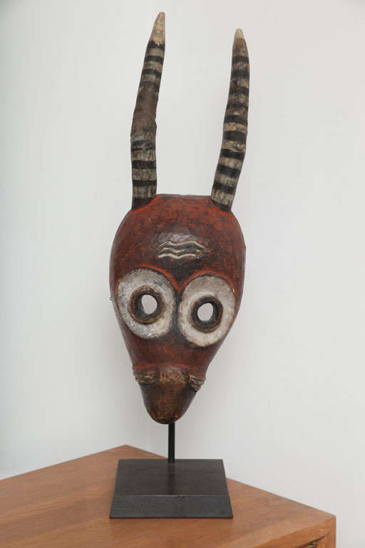 Pende Horned Spirit Mask For Sale at 1stDibs