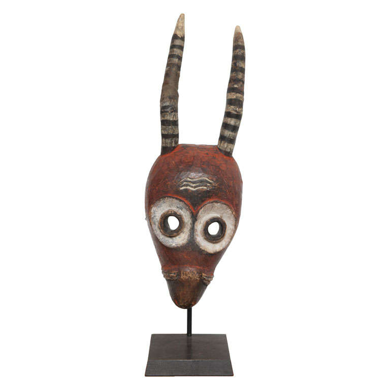 Pende Horned Spirit Mask For Sale at 1stDibs