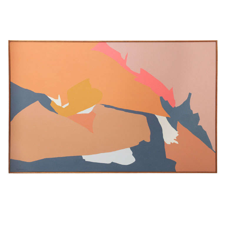 Jackie Carson Hard Edge Acrylic Painting at 1stDibs | hard edge ...